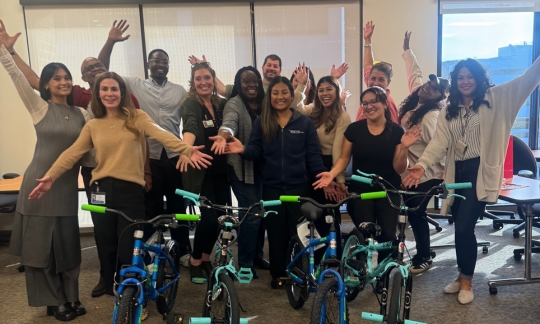 Kaiser Permanente Charity Bike Building Activity in Pasadena, CA